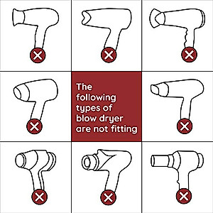 Segbeauty Blow Dryer Comb Attachment, Black Brush Attachments for Hair Dryer Concentrator Nozzle 1.57-1.97", Pro Hairdressing Styling Salon Tool for Straightening Detangling Fine Curly Natural Hair