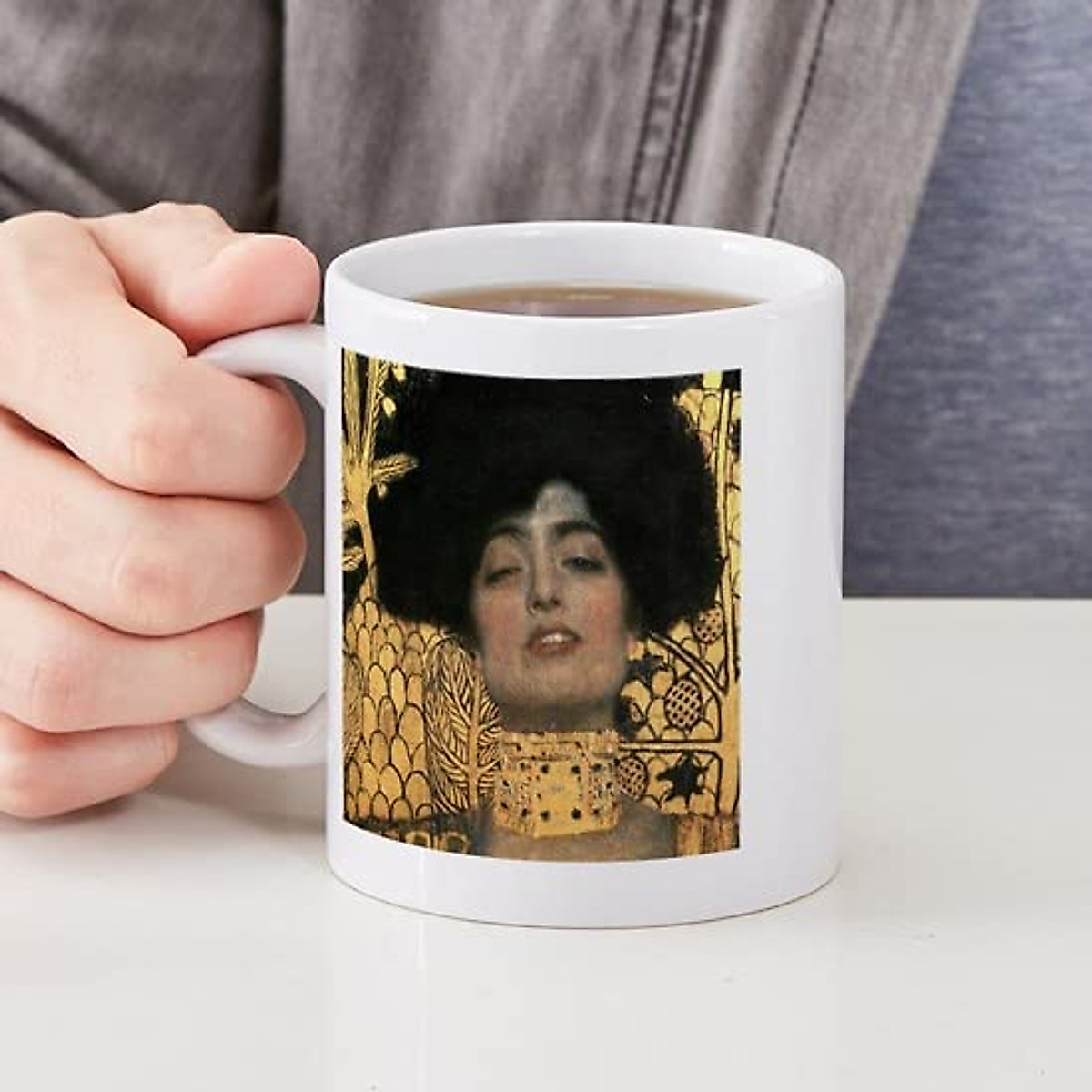 CafePress Gustav Klimt Judith (Detail) Mug Ceramic Coffee Mug, Tea Cup 11 oz