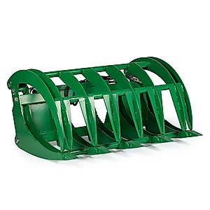 Titan Attachments 60" HD Root Grapple Rake Attachment Fits John Deere Hook and Pin Connection, Recommended for Series 2, 3, and 4 Tractors, Twin 3,000 PSI Cylinders, Carry Rocks, Logs, Brush, Debris