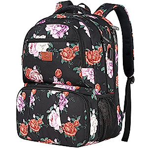 MATEIN Lunch Backpack for Women, Insulated Cooler Backpack with USB Charging Port, Water Resistant Lunch Box Backpack with Laptop Compartment Fits 17 Inch Computer Backpack Daypack for Picnic Travel