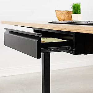 VIVO 18 inch Office Mounted Sliding Under Desk Pull-Out Drawer, Storage Organizer for Sit Stand Workstation, Black, DESK-AC03B