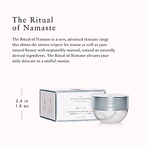 RITUALS Namaste Natural Hydrating Overnight Cream - Hydrating & Refreshing Face Cream with Hyaluronic Acid, Holy Lotus & Indian Rose - 1.6 Fl Oz