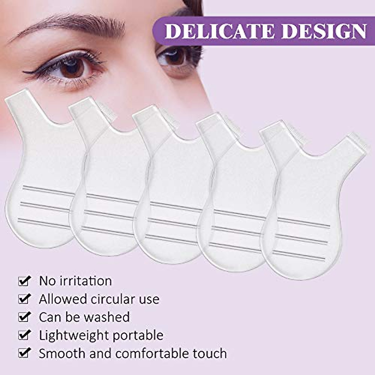 48 Pieces Y Shape Eyelash Brush Lash Perm Lift Brush Makeup Beauty Tool for Lash Grafting Eyelash Extension Cleanup Supplies (Transparent)