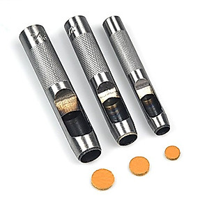 OWDEN 12Piece Leather Hole Punch Set with a Free Cutting mat,Leather Tool,Leather Hollow Punch Set, Round Hole Punch Set,Cut Leather Rubber Paper Soft Material