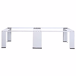 Matalde Washing Machine Pedestal with Pull-Out Shelf White