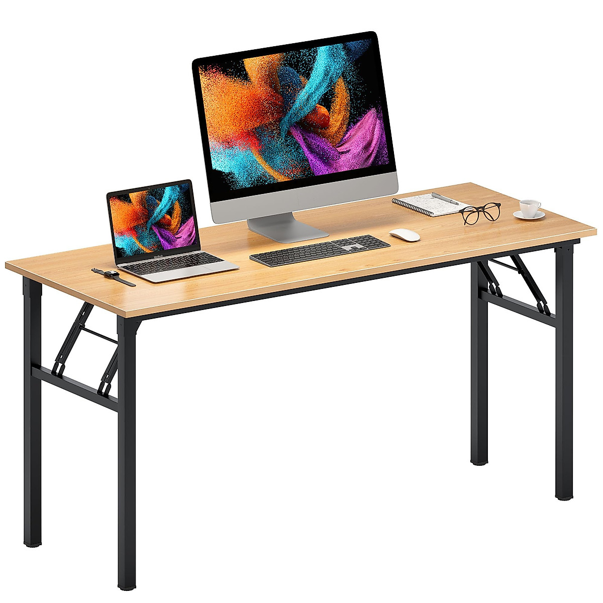 Need Home Office Desk - Large Computer Desk Sturdy Table Foldable Desk Gaming Computer Table No Assembly Required AC5BB 60 inch