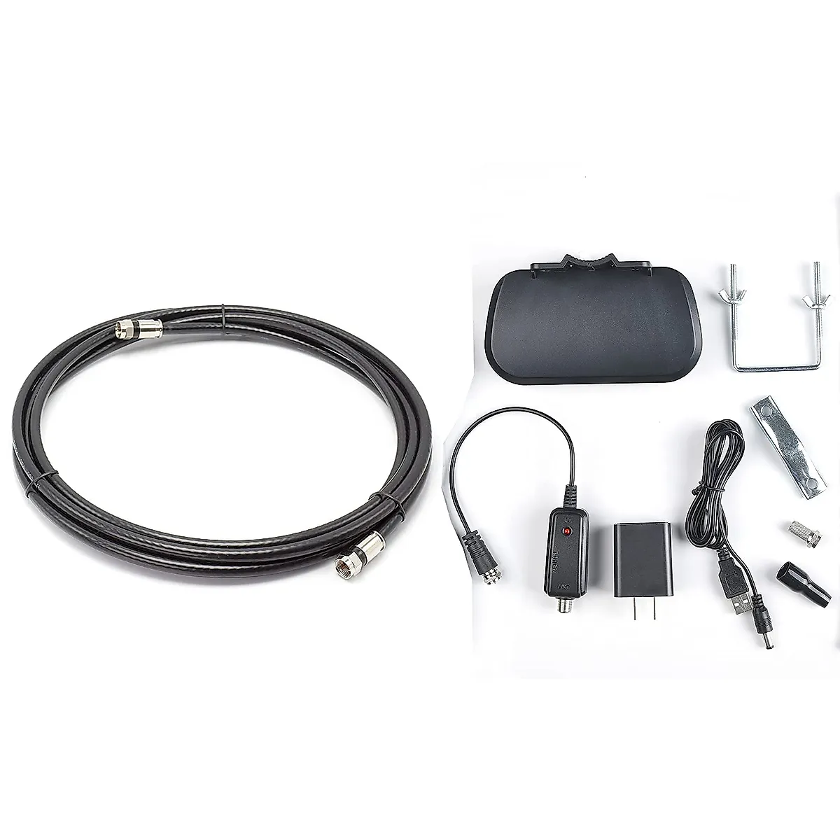 CeKay TV Antenna Amplifier Signal Booster, HDTV Preamplifier, HD Digital VHF UHF Amplifier, with 4G LTE Filter