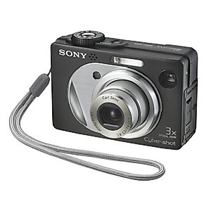 Sony Cybershot DSCW1 5MP Digital Camera with 3x Optical Zoom (Black)