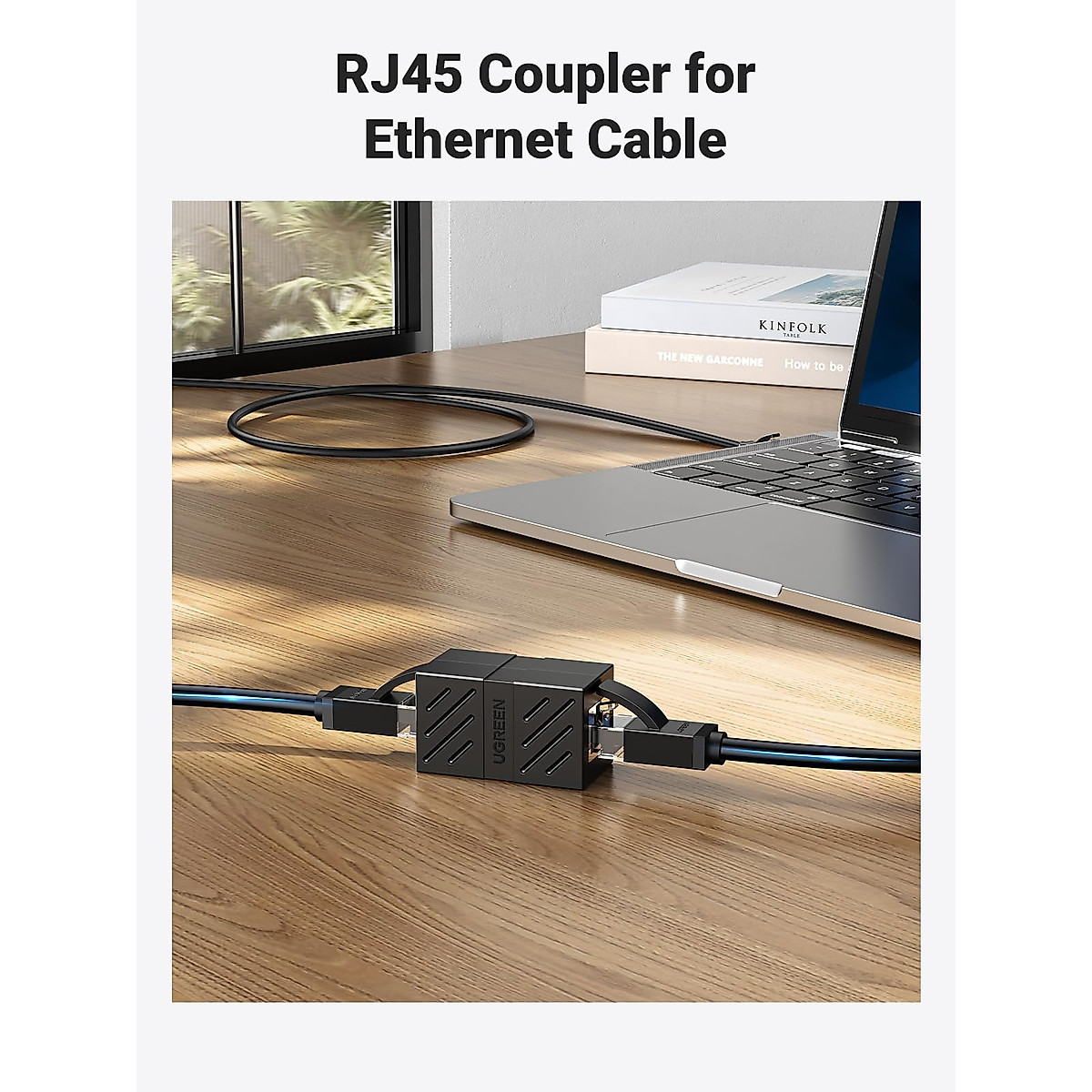 UGREEN RJ45 Coupler Ethernet Extender 1000Mbps, Cat7 Cat6 Cat5e 328ft Ethernet Cable Extender Ethernet Adapter, LAN Connector in Line Coupler Female to Female Black