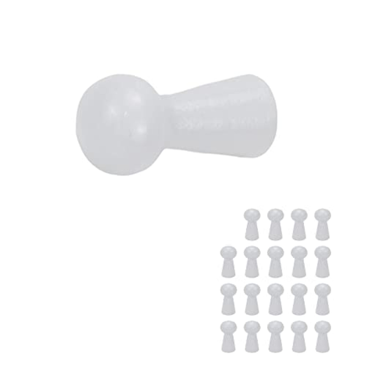 Crapyt Wall Hook Solid Natural Wood White Hanger Polished Coat Hat Hanging Decorative Replacement H4cm/1.57" 20 PCS with Screws Wall Mounted Furniture Hardware for Kitchen Bathroom Bedroom