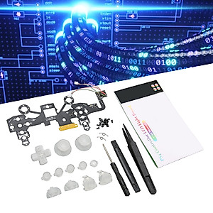 Controller Parts for Ps4, Luminated Led Kit 8 Colors 19 Modes Diy Replacement Controller Screwdriver Repair Kit for Ps4 Controller