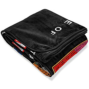 Marvel Periodic Table Blanket - Measures 62 x 90 inches - Fade Resistant Super Soft Fleece Bedding (Official Marvel Product)