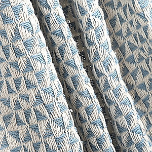 Amrapur Overseas | Picasso 100% Cotton Throw Blanket (Aqua) 2 Pack