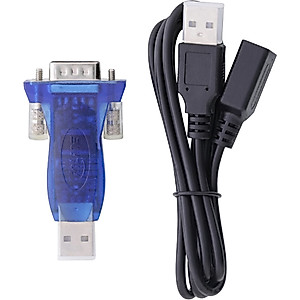 InLine 33304A Serial Adaptor Male A and Male Sub D with USB Extension 9 Pin 0.2m, USB
