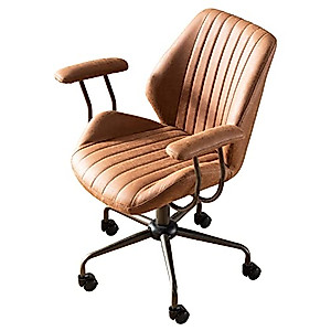 ovios Home Office Desk Chairs Ergonomic Office Chair Modern Computer Desk Chair Suede Fabric Desk Chair for Executive Home Office (Light Brown)
