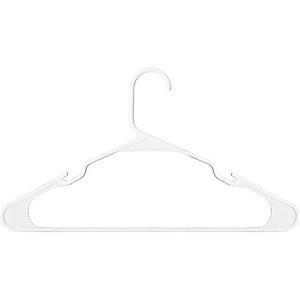 Zoyer Plastic Hangers (50 Pack, White)- Durable Clothes Hangers- Space Saving Shirt Hangers- Slim Coat Hangers- Suit Hangers