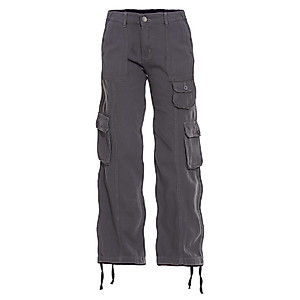 Women's Hiking Cargo Pants Joggers Cotton Casual Military Army Combat Work Pants with 7 Pockets,Gray M