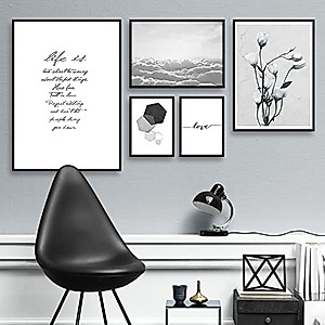 Black Poster Frame, 11x14 Picture Frame for Photo Collage Canvas Display Horizontally or Vertically with Hoops(Size 11 x 14 inches)