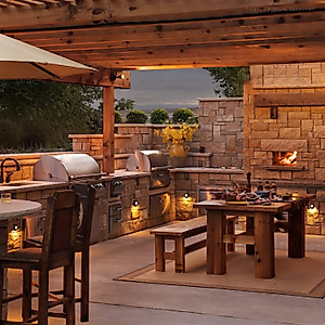 LEONLITE Low Voltage LED Deck Lights, 3W CRI90 12-24V AC/DC Landscape Step Stair Railing Light, IP65 Waterproof Aluminum Surface Mount Louvered Stair Light, 3000K Warm White, Bronze, Pack of 6