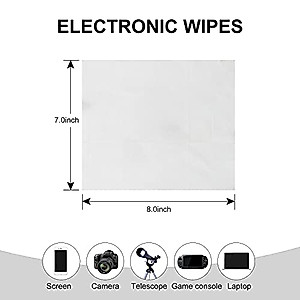 Screen Cleaner Cadith Electronic Wipes -Safely Clean Your Computer, Laptop, TV, Phone, and Tablet Screens - All Electronic Equipment - 8x7 Inches Screen Wipes(40PCS)