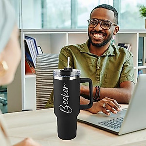 Ships Next Day,40 oz Tumbler with Handle and Straw,Custom Stainless Steel Insulated Tumbler with Name Travel Coffee Mug Personalized Christmas Gifts for Women