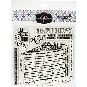 COLORADO CRAFT COMPANY Colorado Clear Stamp Bday, Birthday Cake-Big & Bold