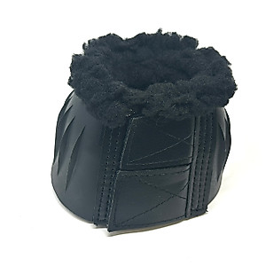 Professional's Choice Fleece Rear Open Rubber Boots | Hook & Loop Closure | Sold in Pairs | X-Large Black