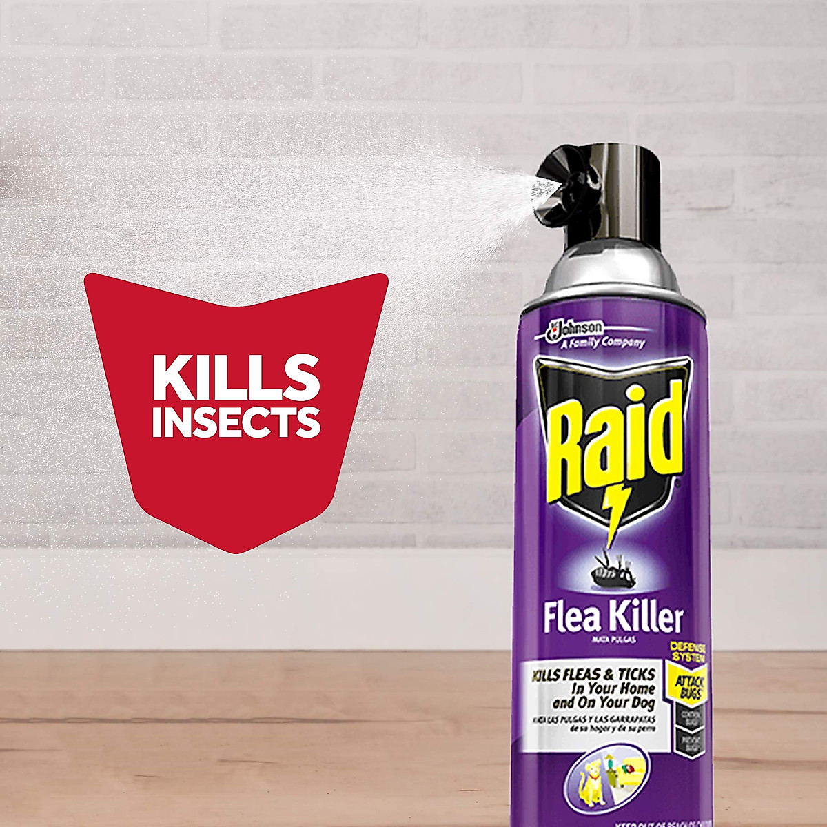 Raid Flea Killer, Kills Fleas, Crickets, Roaches, Silverfish and Ticks, Use in Your Home or on Your Dog (1 Pound (Pack of 6))