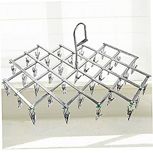BESPORTBLE Collapsible Clothes Rack Indoor Clothes Drying Rack Hanging Clothes Drying Rack Diaper Drying Hanger Sweater Hangers Stainless Steel Laundry Rack Non- Hangers Clothes Racks