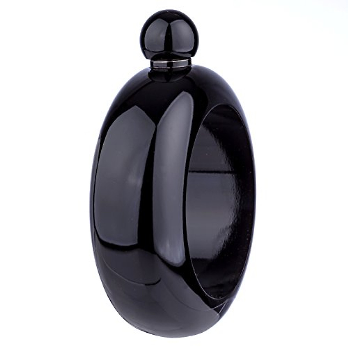 Black Bangle Bracelet Wine/Alcohol 3.5 oz Flasks - Stainless Steel Creative Gift Set for Women