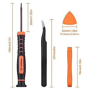 JOREST Screwdriver Kit for Switch, 6Pcs Repair Set with Triwing Y00,Y1,Phillips PH000, Tweezers, Crowbar, Triangle Pry, for Switch Lite, Joycon Controller, Wii, Gameboy Advance SP, Gamecube