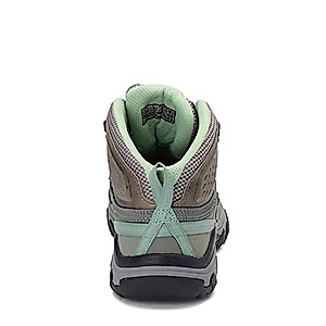 KEEN Women's Targhee Vent Mid Height Breathable Hiking Boots, Fumo/Quiet Green, 9 Medium