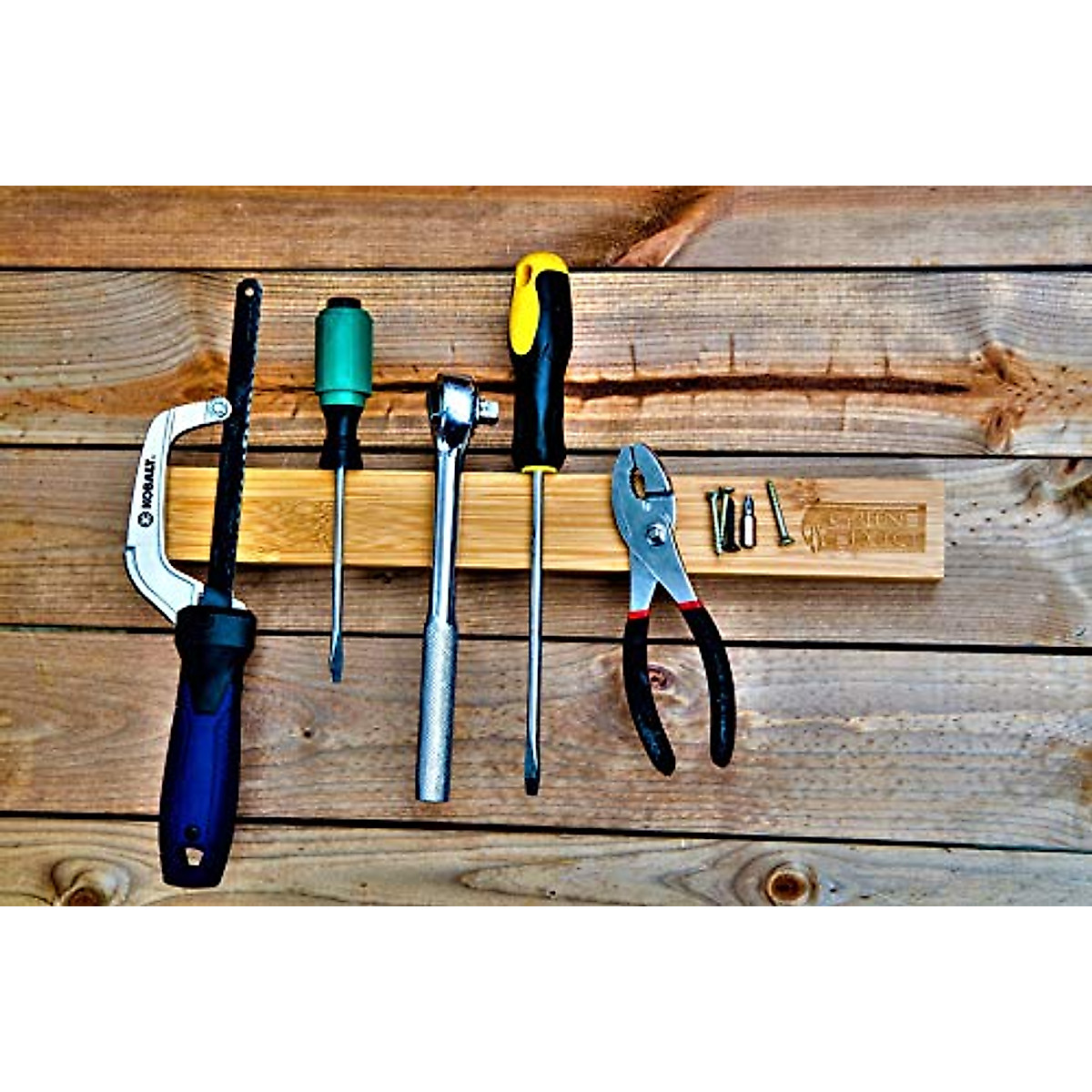 Green Direct 16 inch Magnetic Knife Holder, Use as A Wood Knife Storage Bar, Utensil Holder, Tool Holder, Art Supply Organizer & Kitchen Organizer