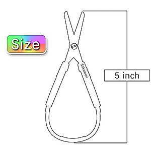 Sokoweii Loop Scissors, Adaptive Design, Preschool Training Scissors, Mini Squeeze Scissors, Lefty Support, (3Pcs)