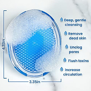 Dylonic Exfoliating Body Scrubber Brush Ingrown Hairs Treatment Exfoliator Razor Bumps Brush Loofta | Eliminate Shaving Irritation for Legs, Armpit, Bikini Line | Smooth Skin Solution for Men + Women