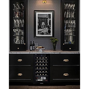 BODEGACOOLER 28 Bottle Compressor Wine Cooler Refrigerator, Mini Fridge with 41-64.4°F Digital Temperature Control Glass Door,Small Freestanding Wine Refrigerator for Red, White and Champagne