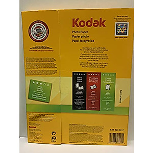 Kodak 8209017 Photo Paper, 6.5 mil, Glossy, 8-1/2 x 11, 100 Sheets/Pack