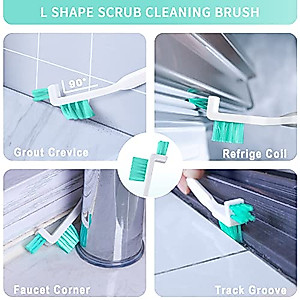 Small Cleaning Brushes for Household, 8Pcs Crevice Cleaning Tool Set for Window Grooves Track Humidifier Keyboard Bottle Door Car Vent, Tiny Detail Cleaner Scrub Brush for Gaps Corner Tight Space