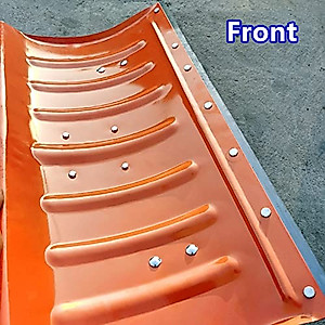 LixliXon 22.44”Snow Pusher with Wheels, Snow Shovel Pusher, Stainless Steel Snow Shovel Head with Pulleys, for Snow Removal, for Driveway Garden Pavement Driveway Barn(Size:A)