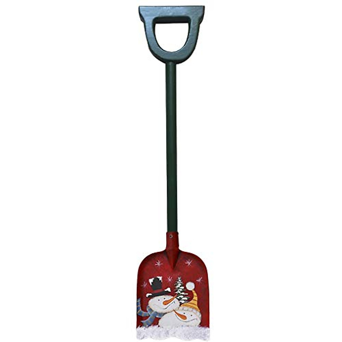 Attraction Design Snow Shovel for Kids Christmas Decoration, 23 x 5 Inch Small Metal Shovel Wood Handle Garden Tool with Decorative Christmas Snowman Pattern Xmas Gift for Children (Snowman Shovel)