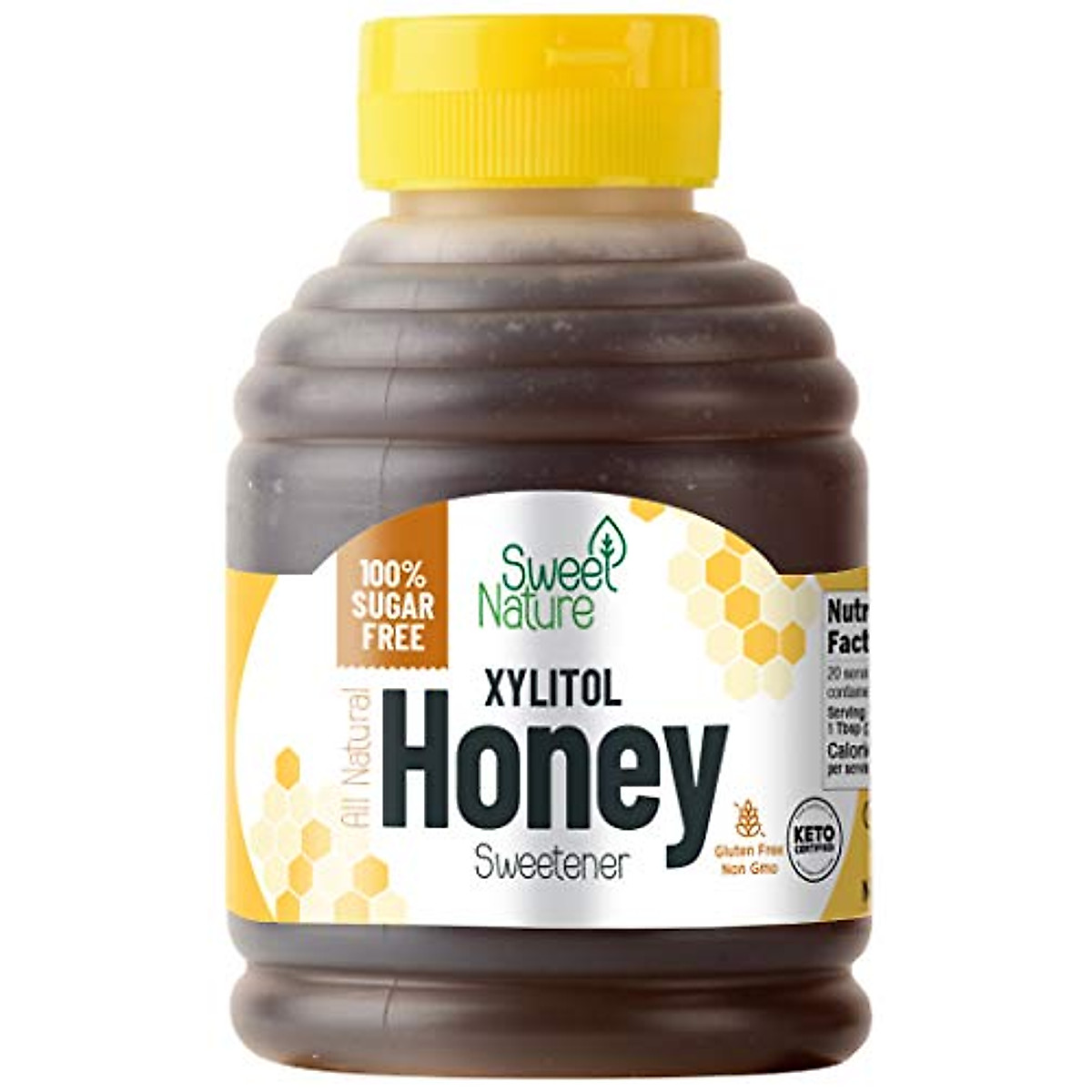 Sweet Nature Birch Xylitol Sugar Free Honey - Non GMO - Kosher - Made in the U.S.A. - Keto Friendly (14 oz)