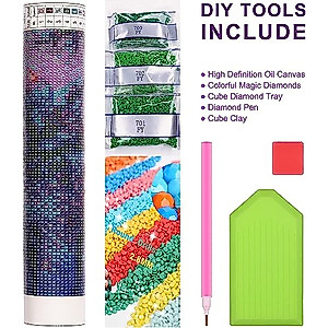 Moon Diamond Painting Kits for Adults,Moon Beach Diamond Art Kits Full Drill Crystal Rhinestone Diamond Embroidery Craft Kits for Home Wall Decor Inch12X16