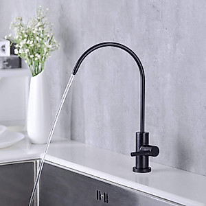 Anpean Drinking Water Faucet, Lead-Free, SUS304 Stainless Steel Kitchen Water Filter Faucet for Reverse Osmosis and Water Filtration Systems, Matte Black