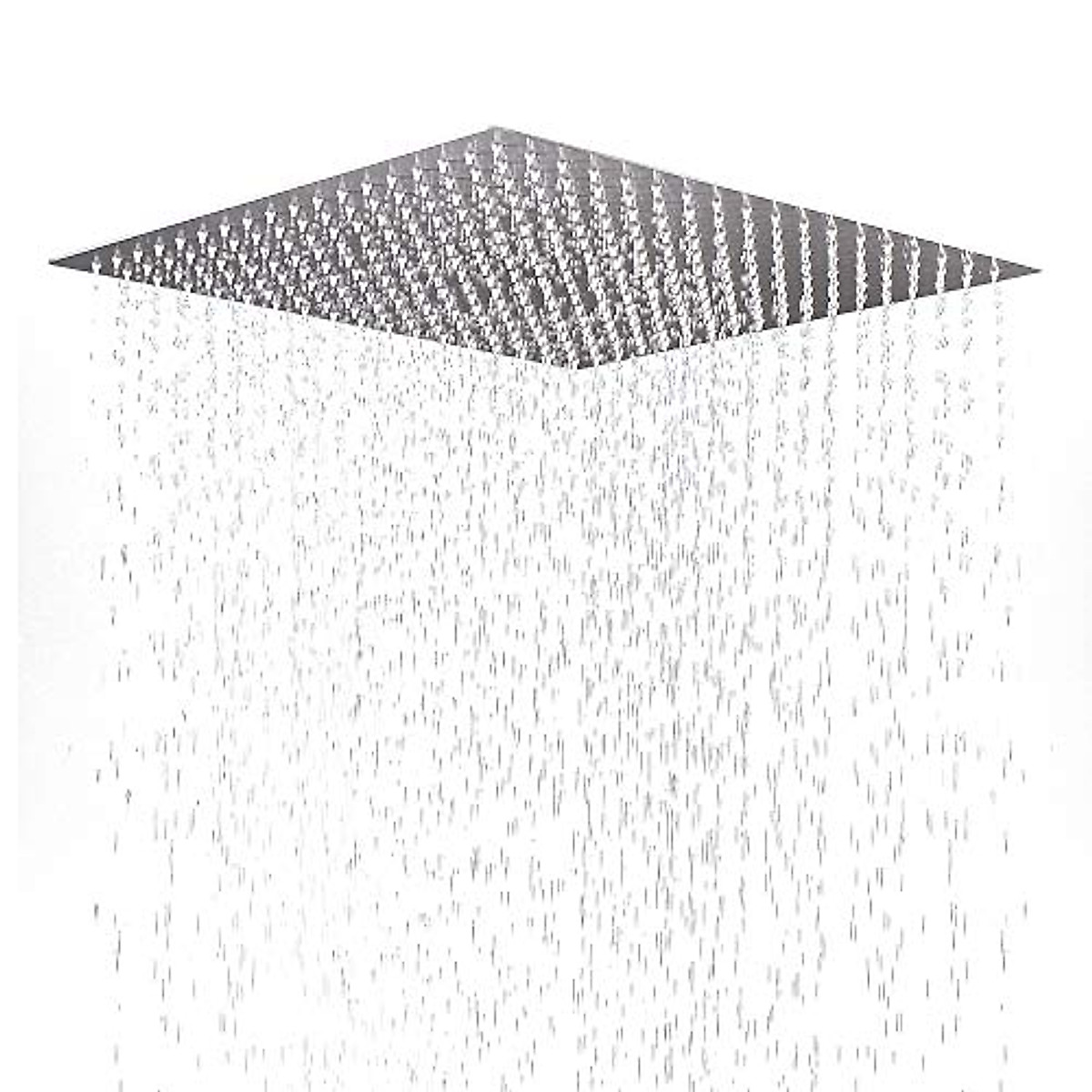 Qomolangma Rain Shower Head, High Pressure Square Shower Head Stainless Steel 16 Inch, Large Rainfall Shower Head Replacement, Powerful Showerhead Flow No Rust, Hard Water Filter, Brushed Nickel