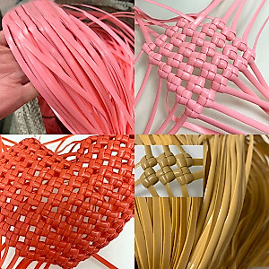 ECYC Ltd 8mm Wide Flat Rattan Wicker Furniture Repair Material, Synthetic Rattan Weaving Material Plastic Woven Rattan for Repair Fixing Patio Furniture, Table Chair, Storage Baskets, DIY Crafts