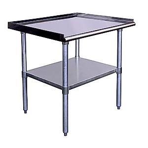 Kratos Stainless Steel Kitchen Equipment Stand 24"x30" with Undershelf, NSF Worktable for Restaurants - 18ga/430SS