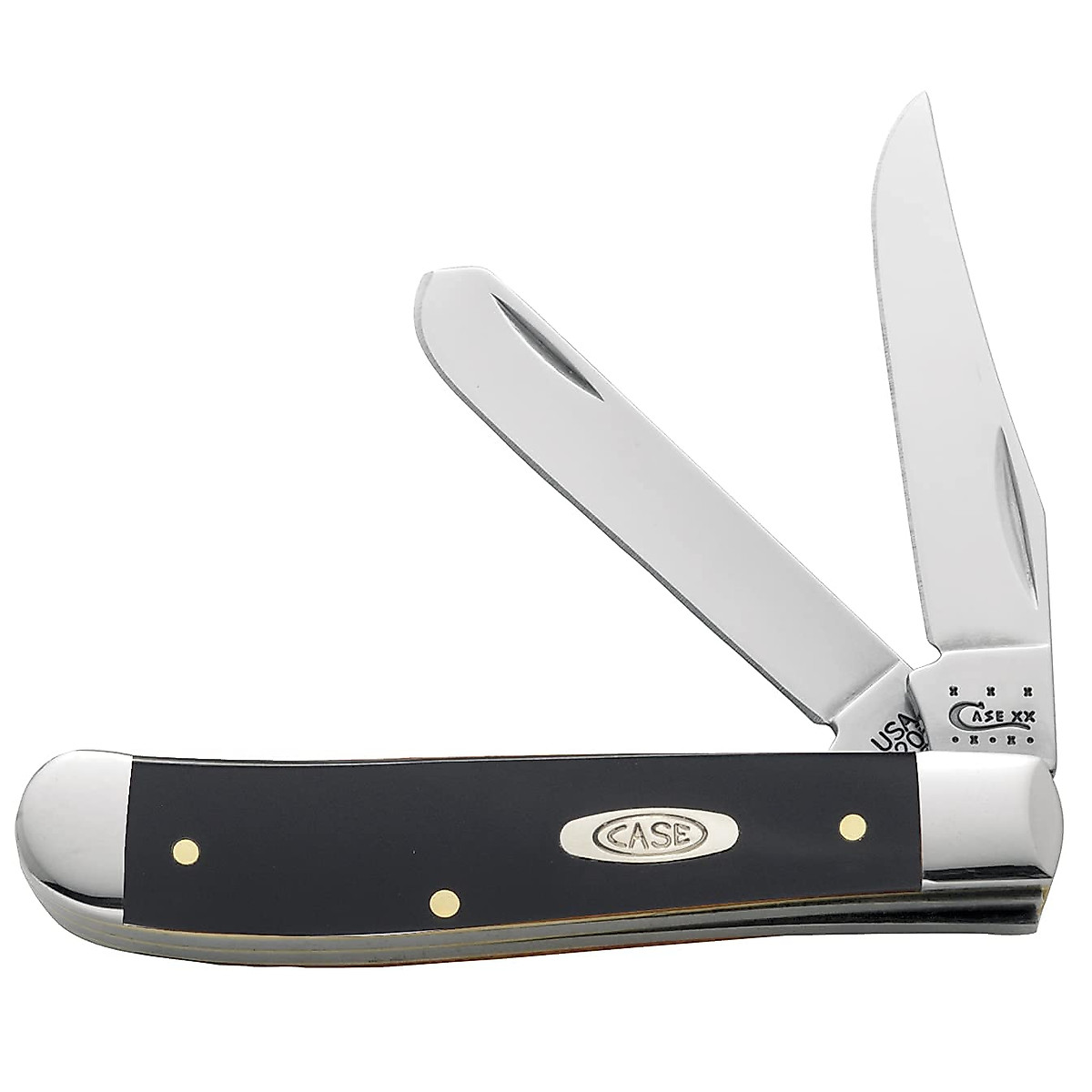 Case WR XX Pocket Knife Black Synthetic Mini Trapper Item #22414 - (2207 SS) - Length Closed: 3 1/2 Inches