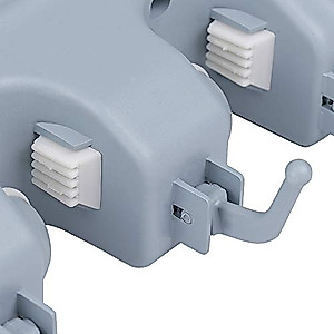 Phoenixee Broom Holder Wall Mount, Broom Holder For Garden, Garage, Multifunctional Mop Holder Wall Mounted, Broom Holder Brackets Equipped with Screws, Broom Holder Brackets (3 Position, 4 Hooks)