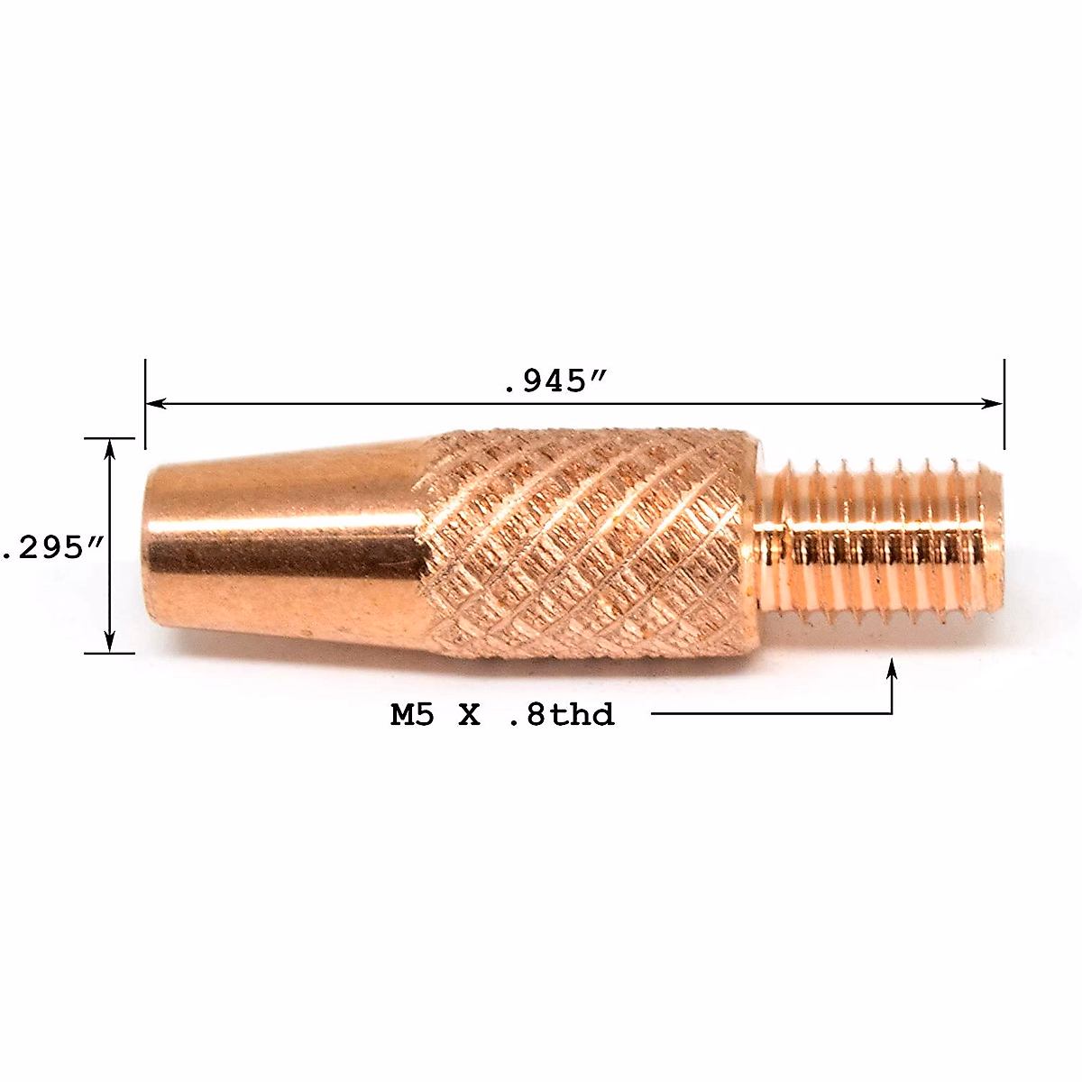 10-pk .035” 186406 MIG contact tips fit Miller Spoolmate 100, 3035, 185 and Hobart DP-3035, SpoolRunner 100 (10-PK .035")