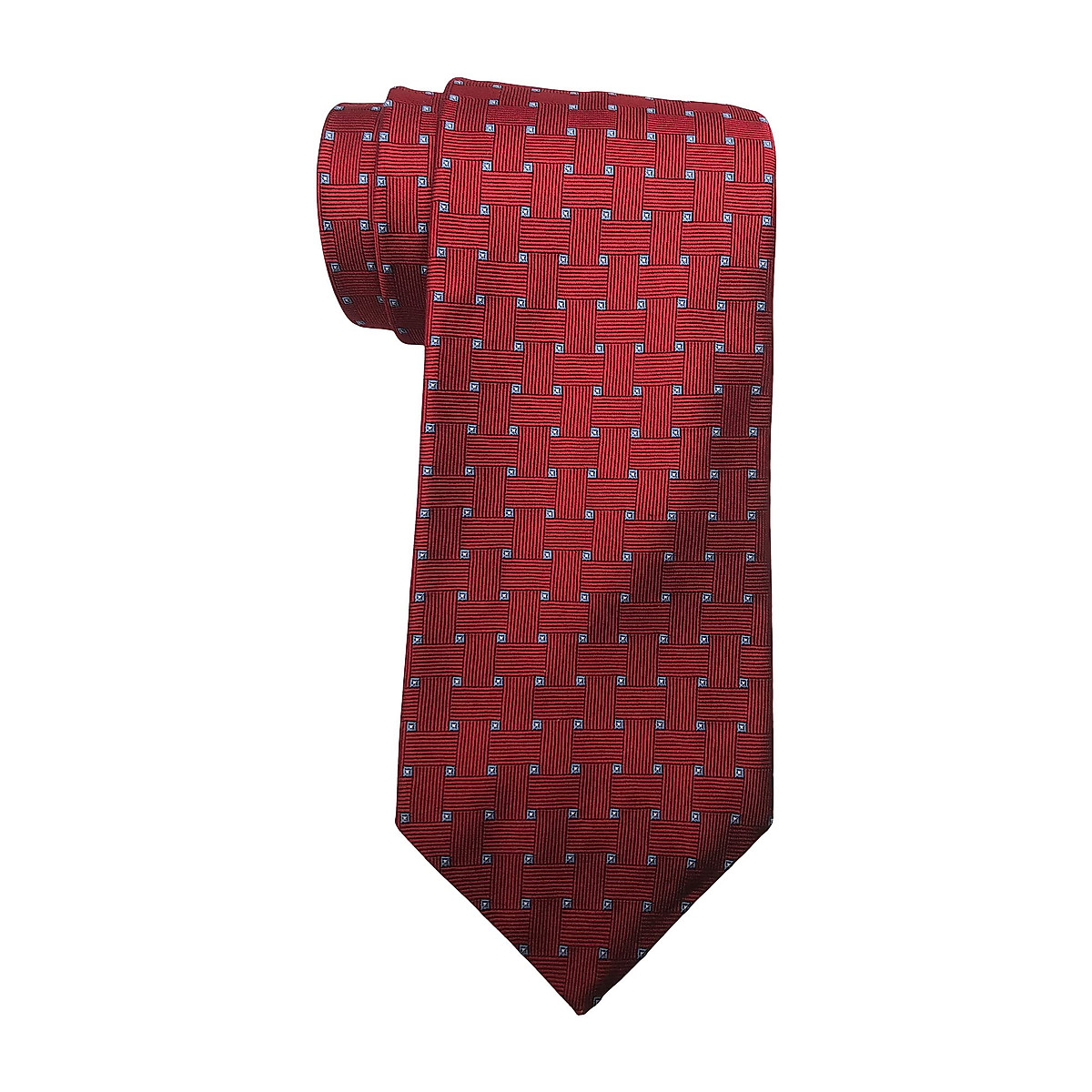 Brooks Brothers Made in New York Red Basketweave Tie